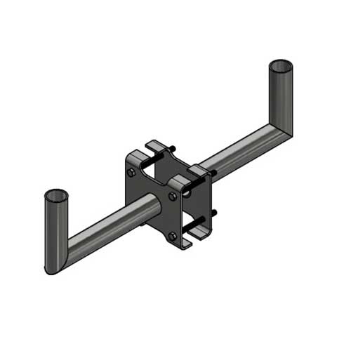 14 in. Double Right Angle Wrap Bracket for 4 in. Square Pole - Utility ...
