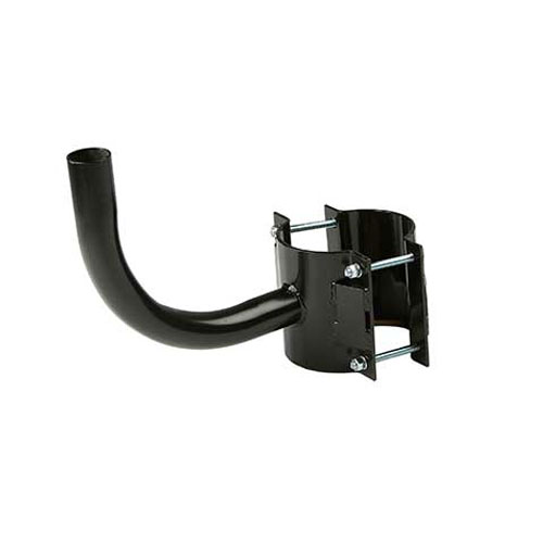 14 in. Single Right Angle Wrap Bracket for Round Poles - Utility Metals